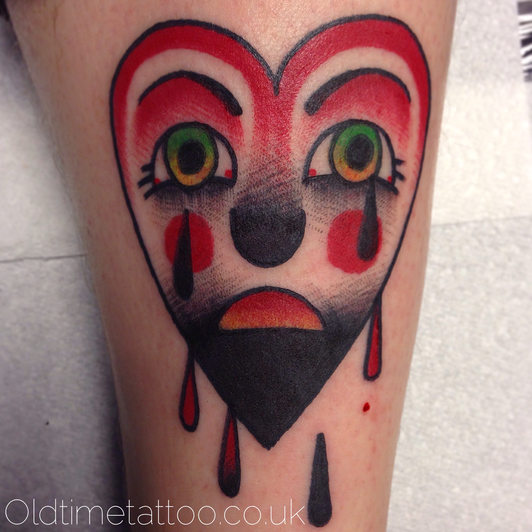 Bert Grimm crying heart | foulds tattoo